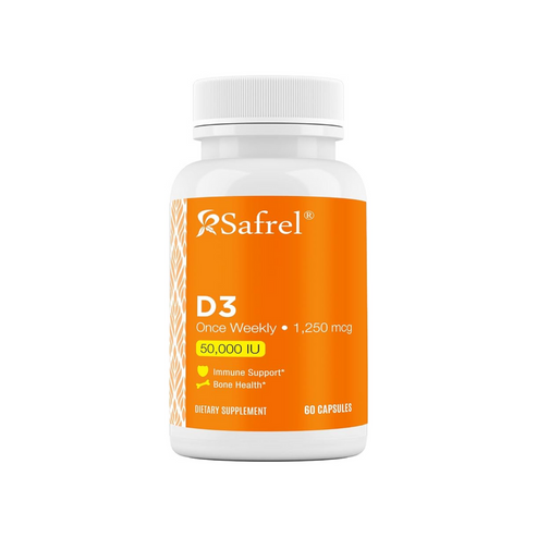 Safrel Vitamin D3 50,000 IU (as Cholecalciferol) Supplement, Once Week