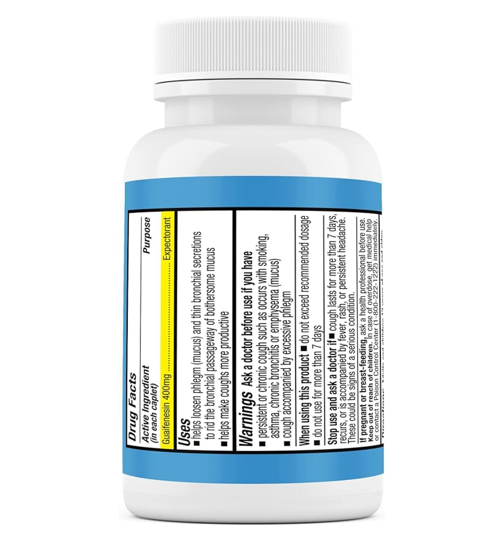 Safrel Mucus Relief Medicine Guaifenesin 400 mg - 200 Mini Caplets ...